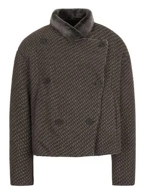 EMPORIO ARMANI Emporio Armani Reversible Lamb Fleece Coat