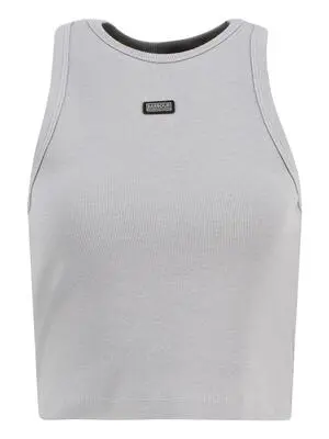 Barbour Logo Detail Ribbed Tank - Ultimate Ash