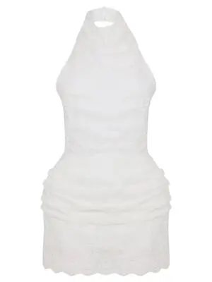 Magda Butrym Lace Trimmed Mini Dress - No