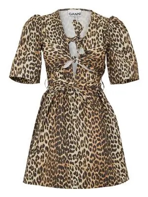 GANNI Ganni Printed Mini Dress Multicolor