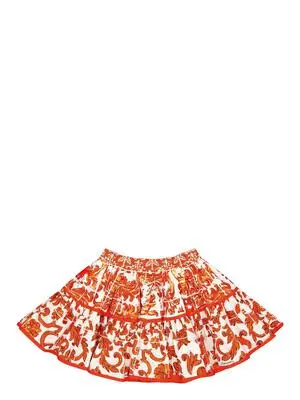 Dolce & Gabbana Printed Tiered Midi Skirt - Multicolor