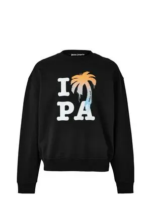 Palm Angels Crew Neck Sweatshirt - Black