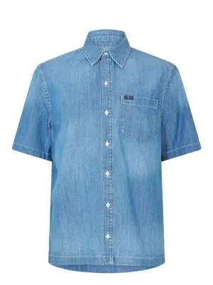 7 For All Mankind Button-down Denim Shirt - Blue
