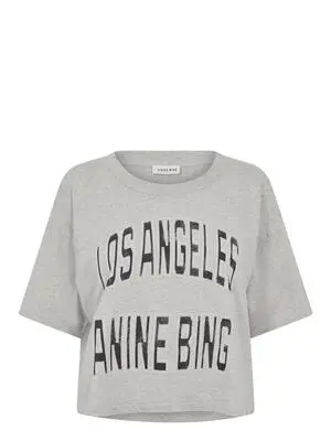 ANINE BING Round Neck Short-sleeved T-shirt - Grey