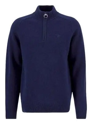 Barbour Long-sleeved Half-zip Sweater - Navy