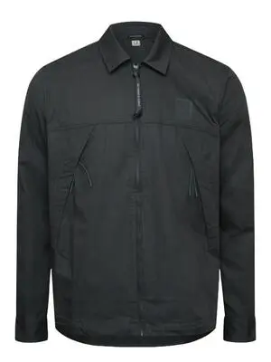 C.P. COMPANY Metropolis Series Gabardine Zip Overshirt - Black