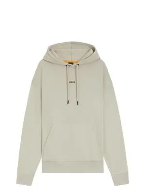 Hugo Boss Boss Contrast Logo Hoodie In Cotton Terry - No