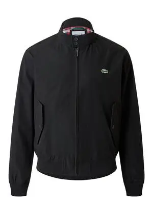 Lacoste Water-repellent Twill Jacket With Embroidered Crocodile - Black