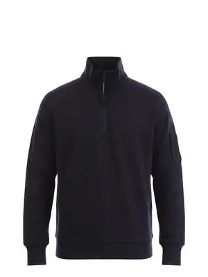 C.P. COMPANY Diagonal Raised Fleece Half-zip Sweatshirt - Black