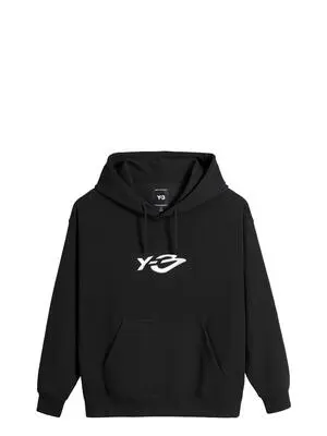 Y3 French Terry Liquid Logo Hoodie - Black