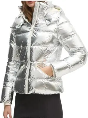 Mackage Madalyn Hooded Puffer Jacket - Silver
