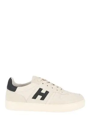 Hogan H668 Leather Trainers With Side H Logo - White 1