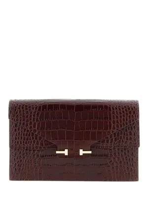TOM FORD Croc Effect Handbag - Red