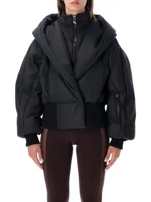 Attico Hooded Padded Coat - Black