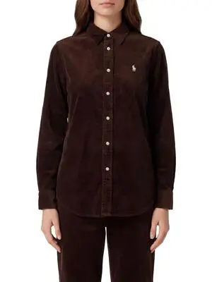 Polo Ralph Lauren Corduroy Shirt With Embroidered Logo - Brown