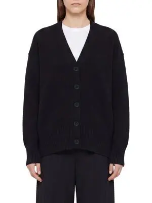 JIL SANDER V-neck Button-up Cardigan - Black