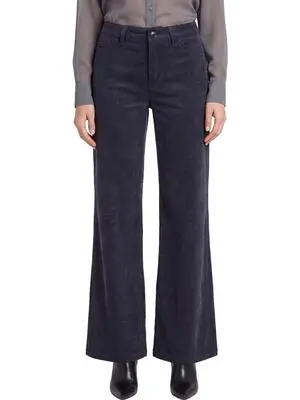 ERMANNO FIRENZE Wide Leg Corduroy Trousers - Blue
