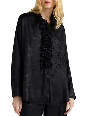 Momoni Ruffled Shirt - Black
