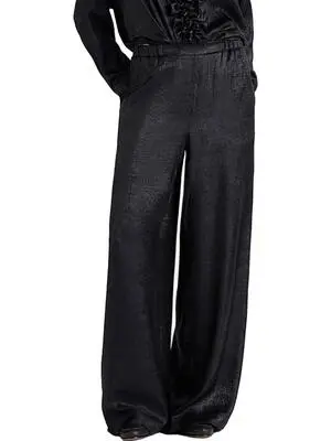 Momoni Wide Leg Pants - Black