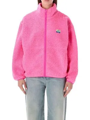 American Vintage American Vintage Fleece Zip Up Jacket Fuchsia