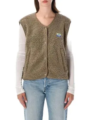American Vintage American Vintage Padded Fleece Vest Beige