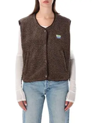 American Vintage American Vintage Padded Fleece Vest Ebony