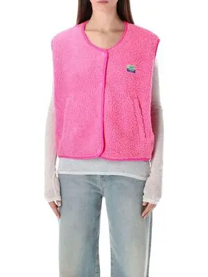 American Vintage Fleece Vest - Fuchsia
