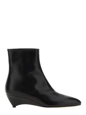 JIL SANDER Jil Sander Black Leather Ankle Boots