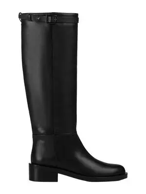 DOUCAL'S Calfskin Knee-high Boots - Black