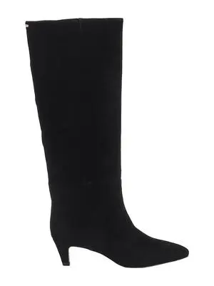 TWINSET Suede Knee-high Stiletto Boots - Black