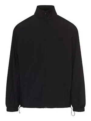 MAISON MARGIELA Nylon Zip-up Blouson Jacket With Embroidered Artwork - Black
