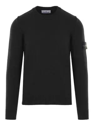 Stone Island Wool Sweater - Black