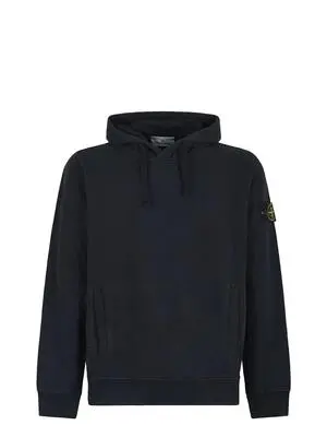 Stone Island Logo Hoodie - Black