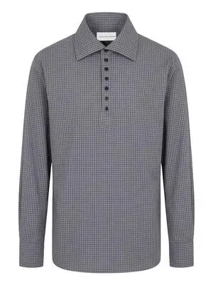 Dries Van Noten Cedon 4063 M.w." Cotton Shirt - Navy