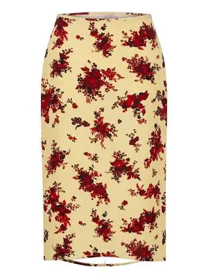 JIL SANDER JIL SANDER Floral Print Viscose Mini Skirt