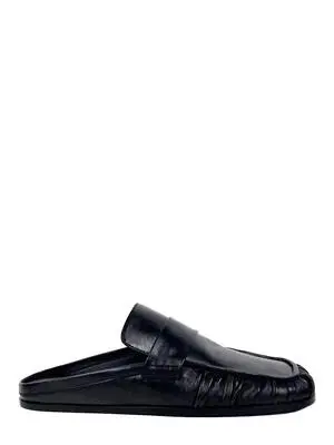 JIL SANDER Ovine Leather Sabot - Black