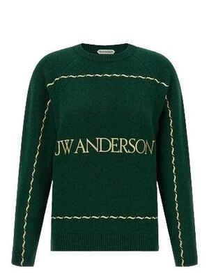 JW Anderson Logo Wool Jumper - Pine