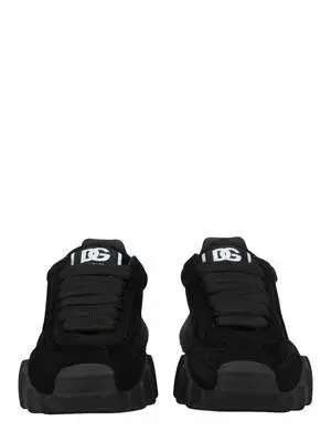 Dolce & Gabbana Leather Lace-up Sneakers - Black