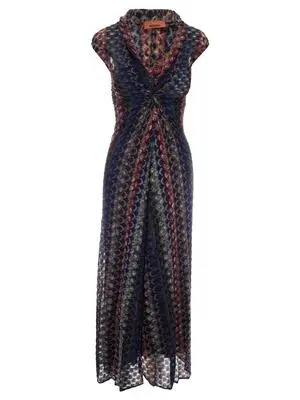 Missoni Sleeveless Draped Maxi Dress - Multi Dark Version