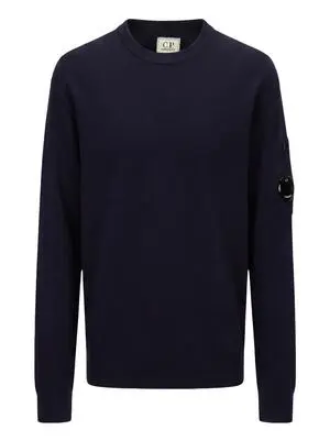 C.P. COMPANY Lens Detail Crewneck Sweater - Total Eclipse