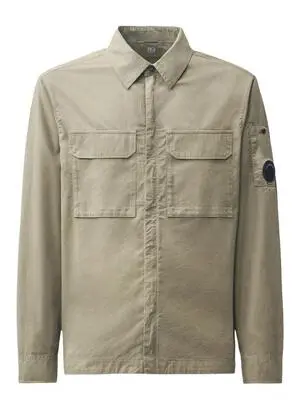 C.P. COMPANY C. P. Company Organic Gabardine Zipped Lens Overshirt - Fallenrock