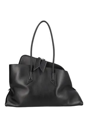 Attico Slouchy Leather Tote Bag - Black