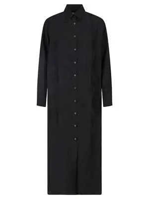 UMA WANG Long Sleeve Button-front Shirt Dress - Black