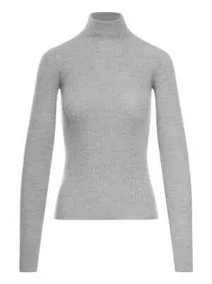 Sportmax SPORTMAX Niagara Ribbed Turtleneck Sweater Grey