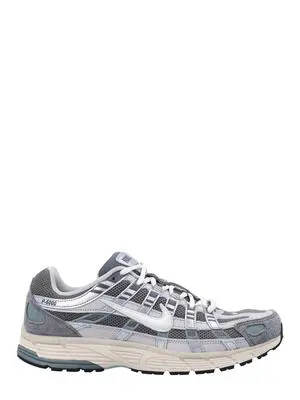 Nike Nike Men's P-6000 Running-Inspired Low-Top Sneakers With Breathable Mesh & Leather Overlays Flat Pewter