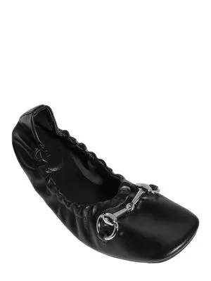 Gucci Gucci Soft Calf Leather Horsebit Loafers Nero