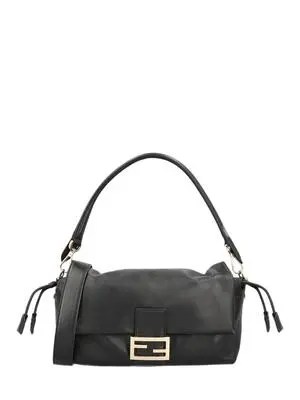 Fendi FENDI Medium Leather Shoulder Handbag Nero