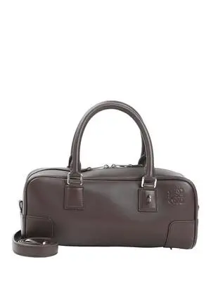 Loewe Amazona 23 Cropped Bag In Shiny Calfskin - Brown