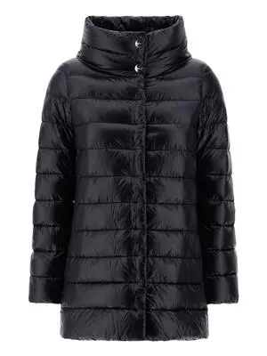 Herno Down Jacket With Stand Collar - Nero