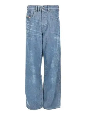 DIESEL® Relaxed Fit Wide-leg Jeans - Denim